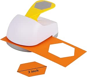 Amazon.com : Craft Lever Punch 3 inch Hexagon Punch DIY Handmade Paper ...