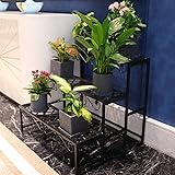 Amazon.com: Large Modern Black Metal 3 Tier Shelf Flower Plant Display ...