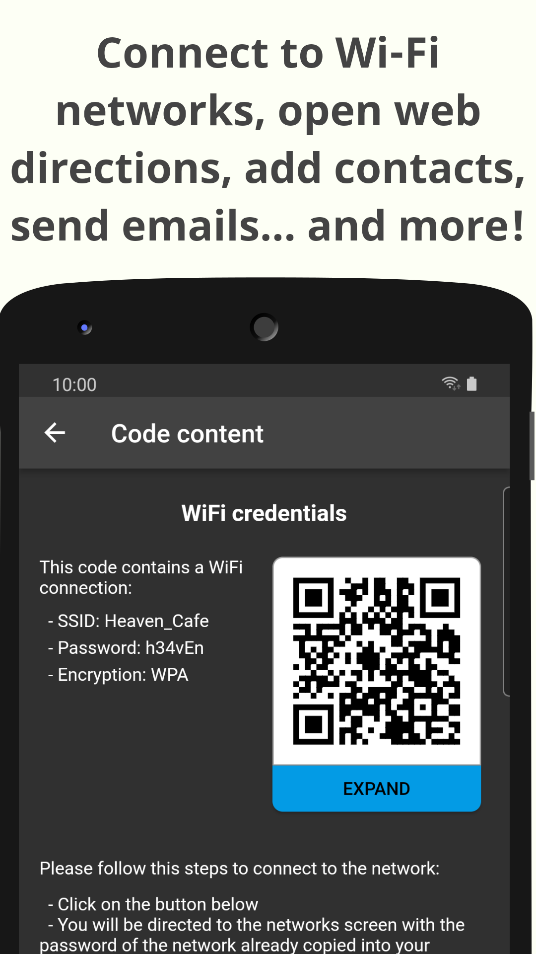 Super QR Code Reader – QR scanner & Code generator:Amazon.it:Appstore for Android