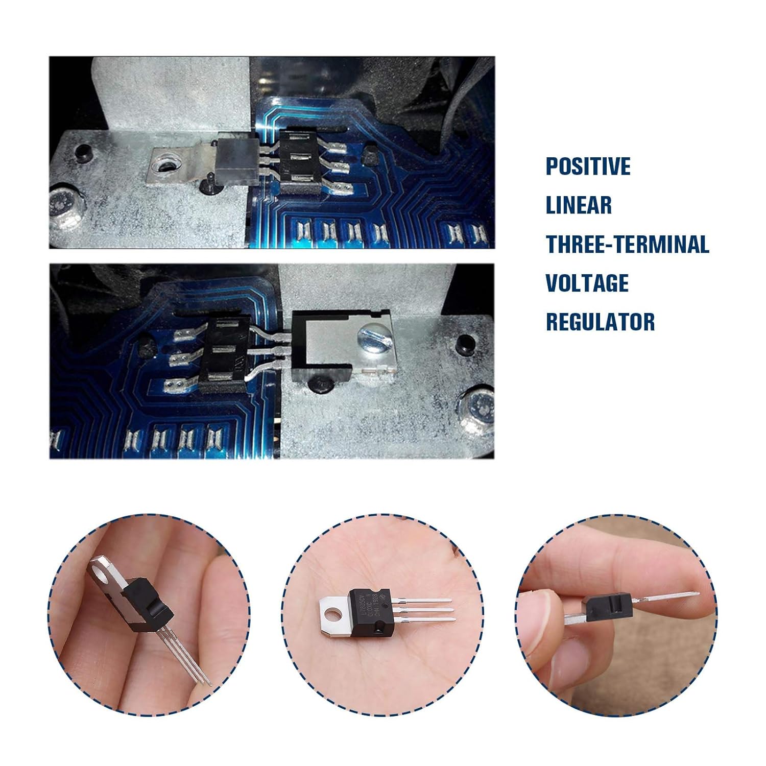 20Pcs L7805CV 5V 1.5A 3-Terminal Positive Voltage Regulators TO-220 Package L7805C LM7805 7805 ...