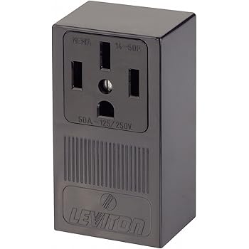 Leviton 55050 50 Amp, 125/250 Volt, NEMA 14-50R, 3P, 4W, Surface ...