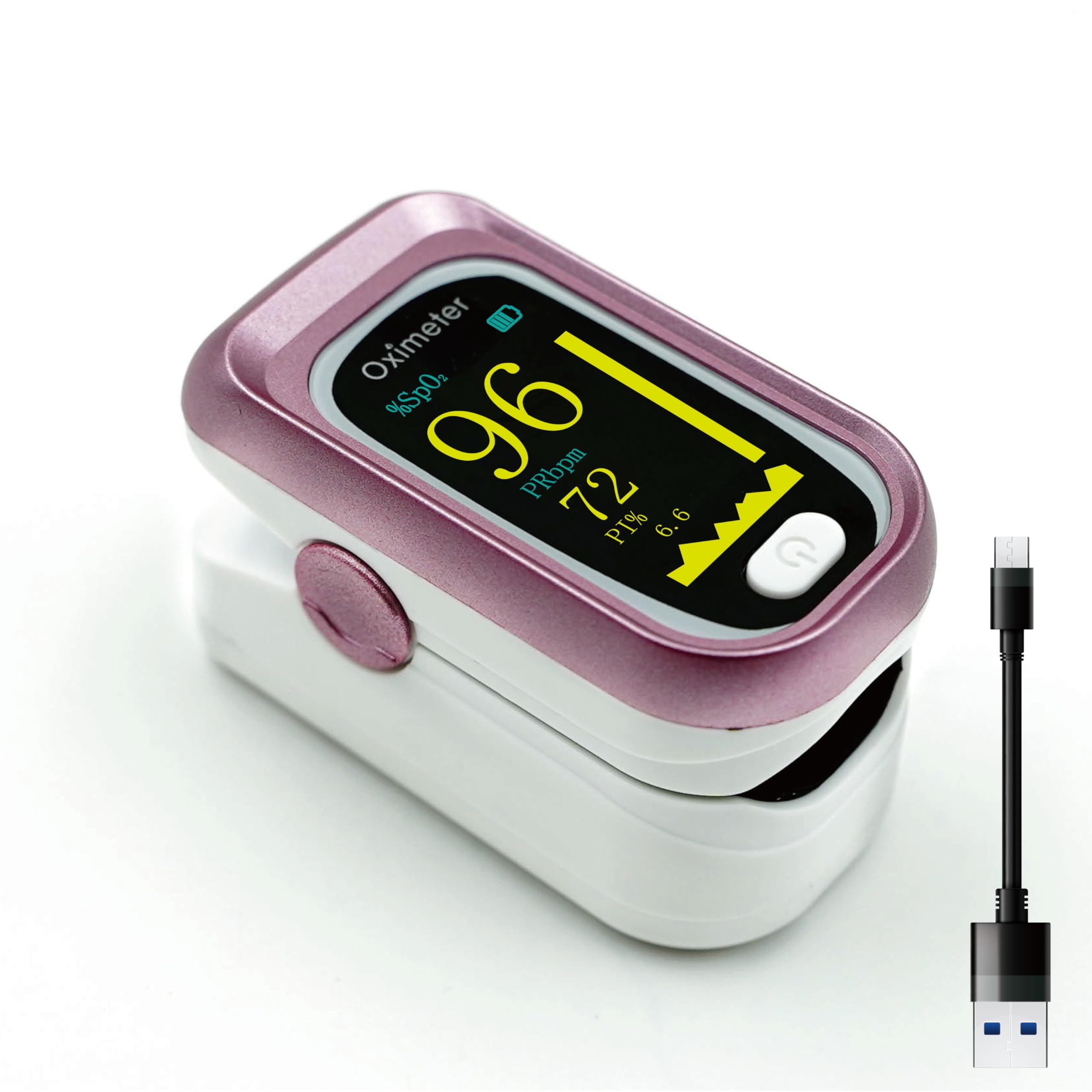 Finger Pulse Oximeter, Oxygen Monitor with Rechargeable, Accurate and ...