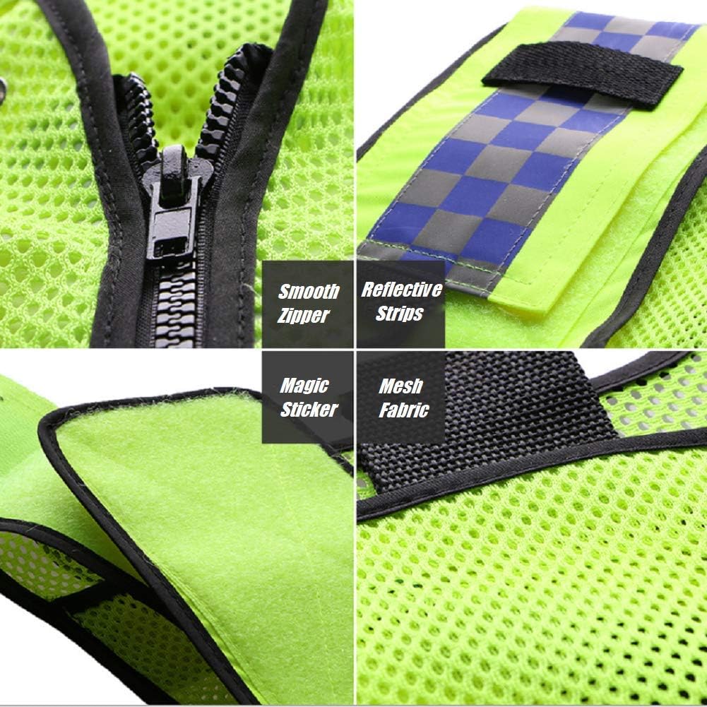 HYCOPROT Hi Vis Viz High Visibility Mesh Reflective Safety Vest ...