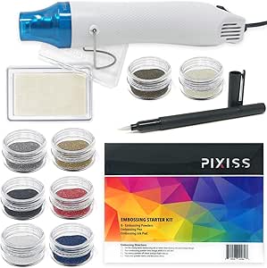 Amazon.com: Embossing Kit with Heat Tool Bundle, Embossing Powders ...