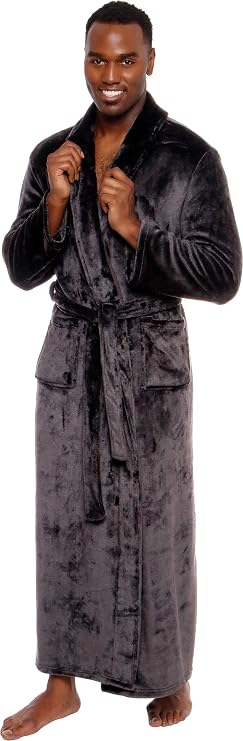Ross Michaels Men's Big and Tall Full Length Long Bathrobe House Coat ...