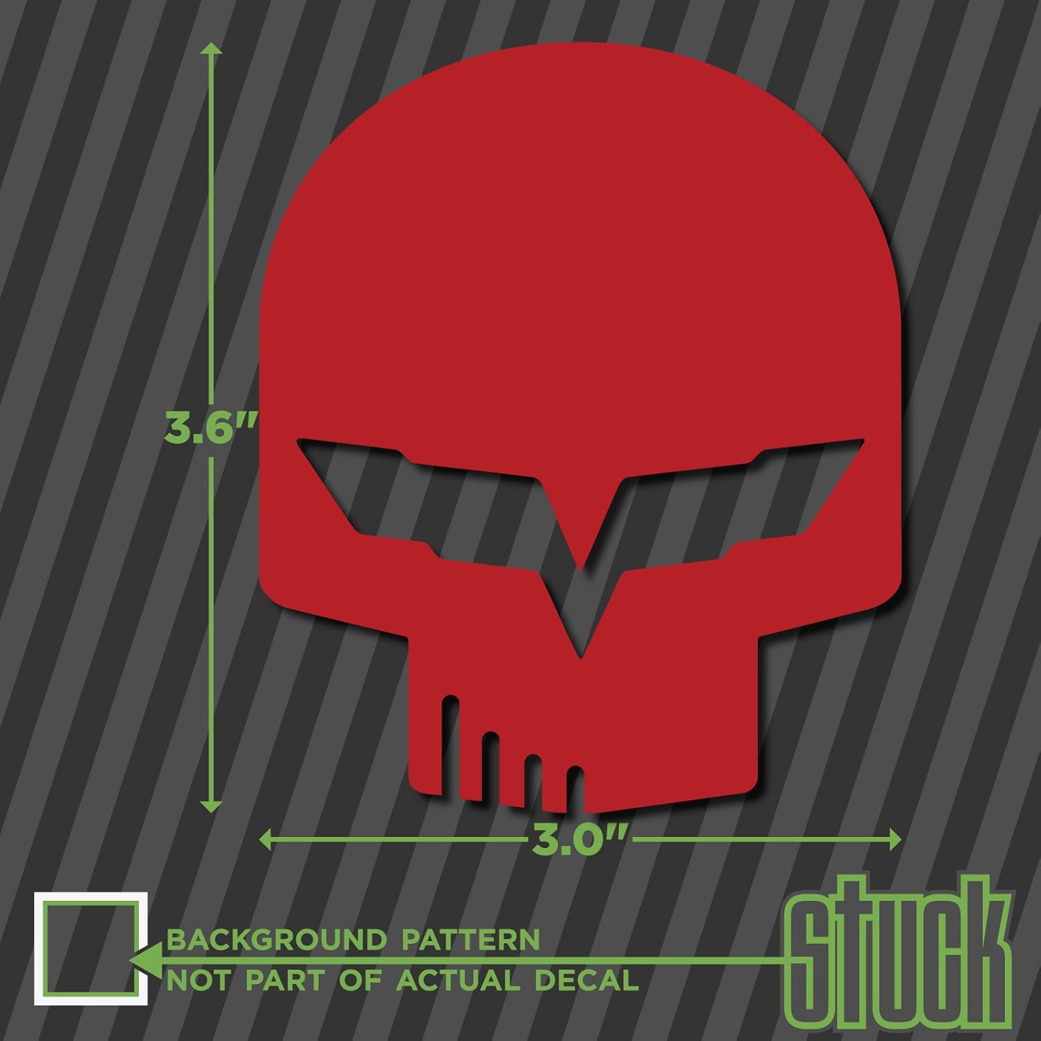 Amazon.com: Jake Skull Solid Small - 3" x 3.6" - vinyl decal sticker ...