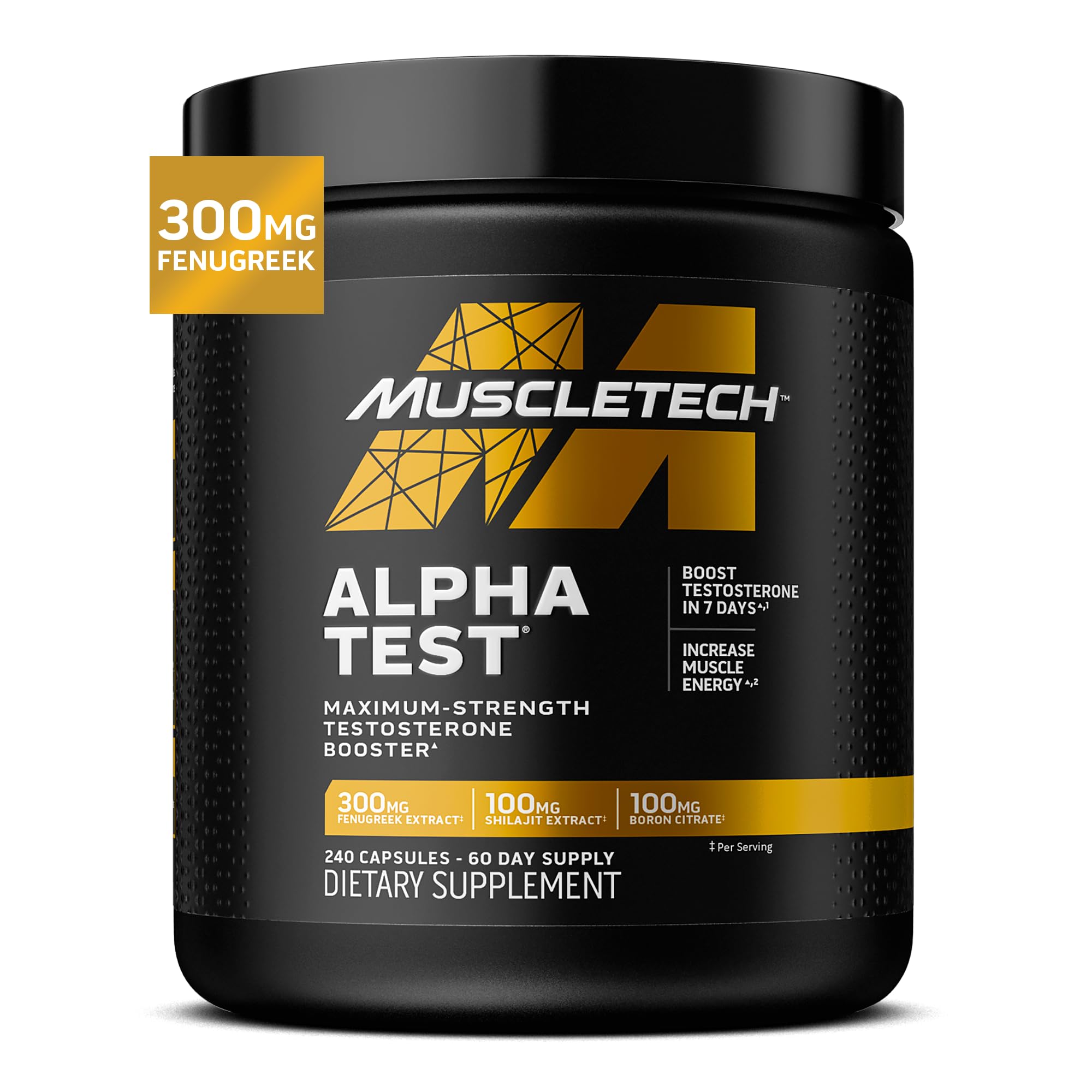 MuscleTech Testosterone Booster for Men, MuscleTech AlphaTest, Tribulus ...