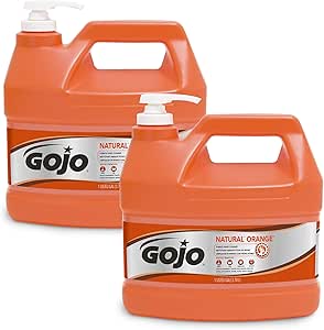 Gojo 0955-02 Natural Orange Pumice Hand Cleaner, 1 Gallon with Pump ...