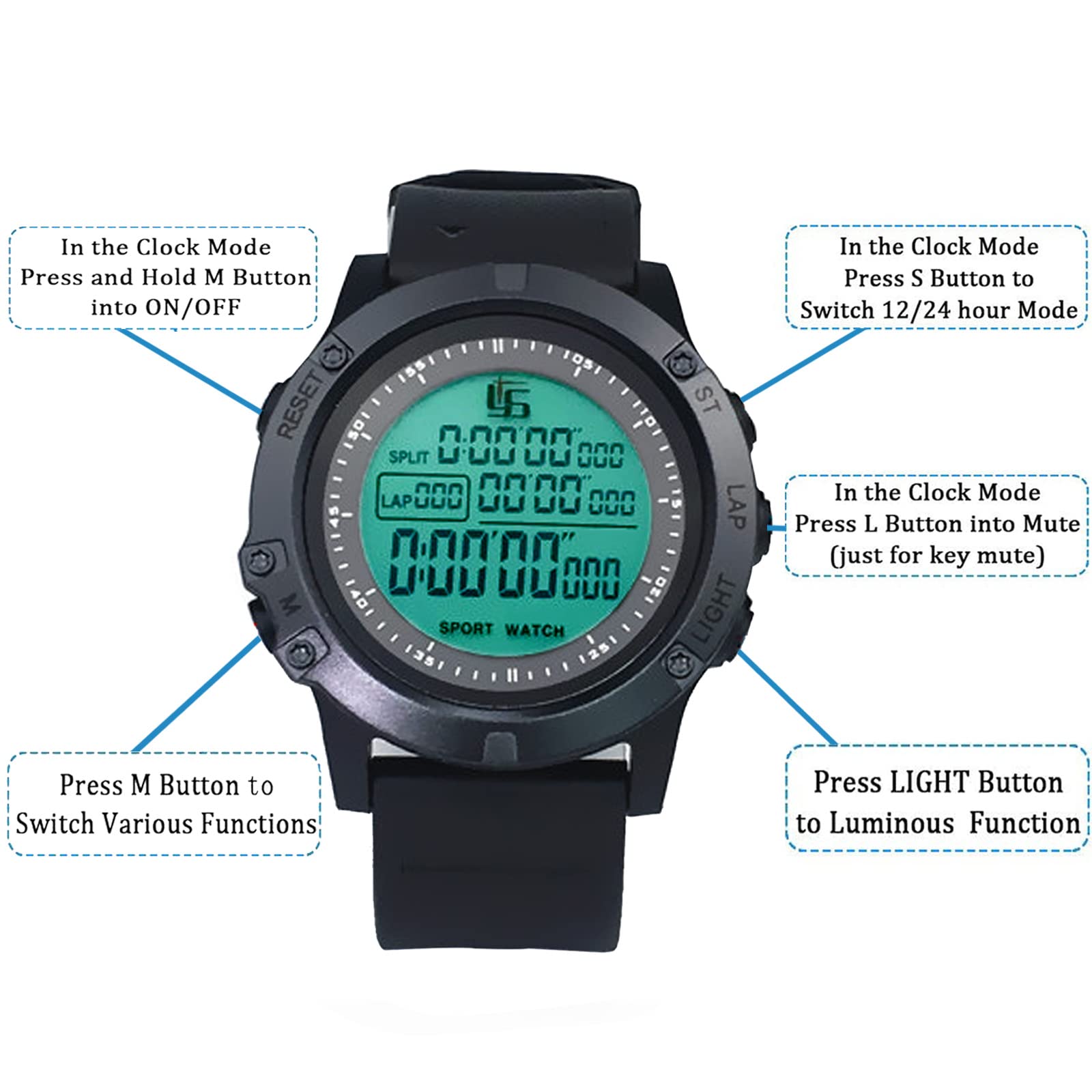 Mua Sports Referee Watch Football Soccer Game Coach Referee Timer with ...