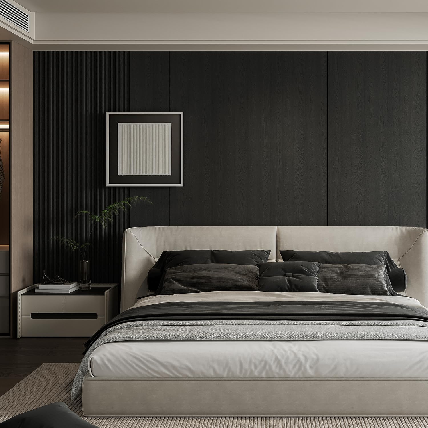 YLL YLL 6-Pack Slat Wall Panel With 2 Trims Wood Grain Slat Wall 96" X ...