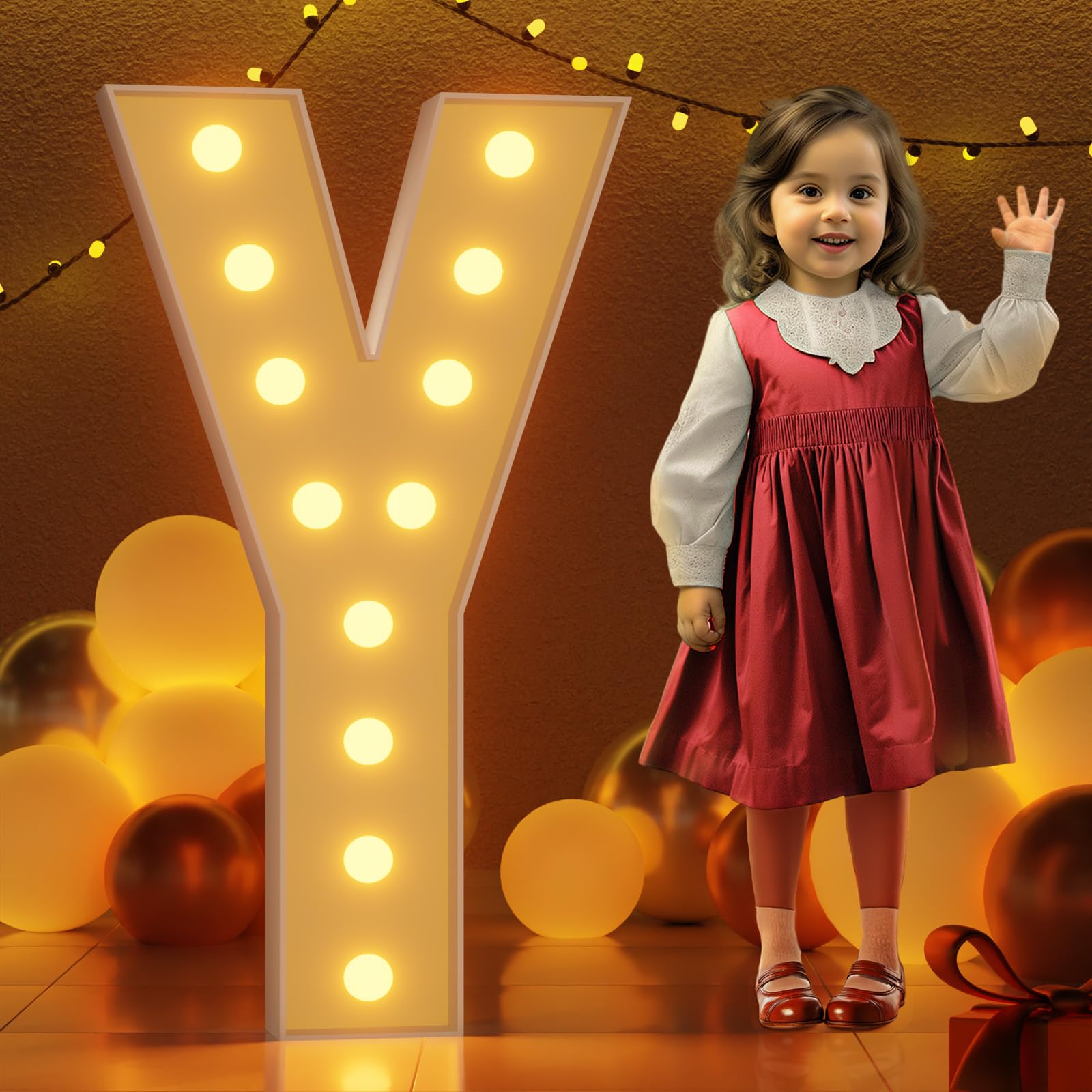 imprsv 4FT Marquee Light Up Letters Y, Large Light Up Letters for Baby ...