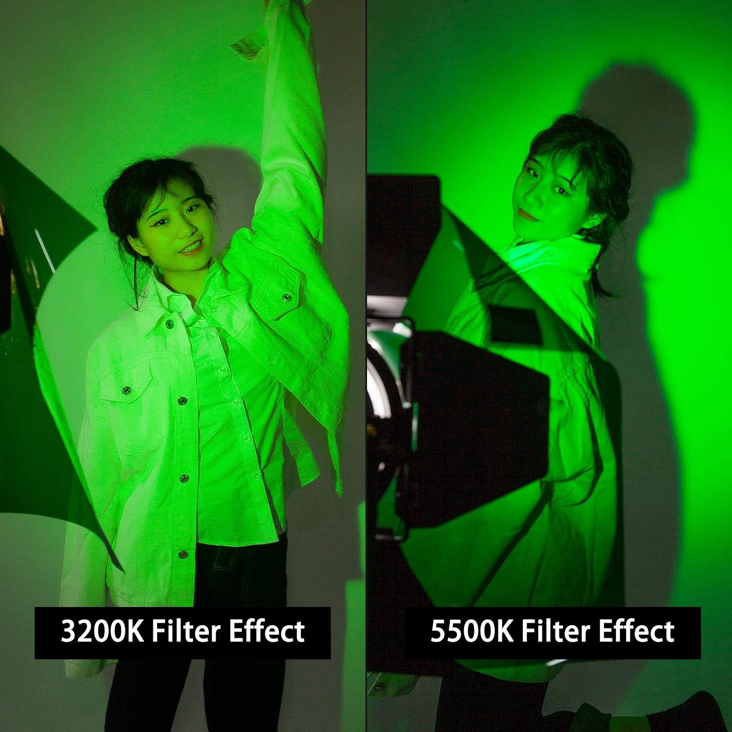 5pcs Coloured Lighting Gel Filter Transparent Green Color Correction ...
