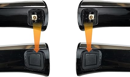 (2pcs) Mercedes-Benz Keyless Go Door Handle Square Button Rubber Cover ...