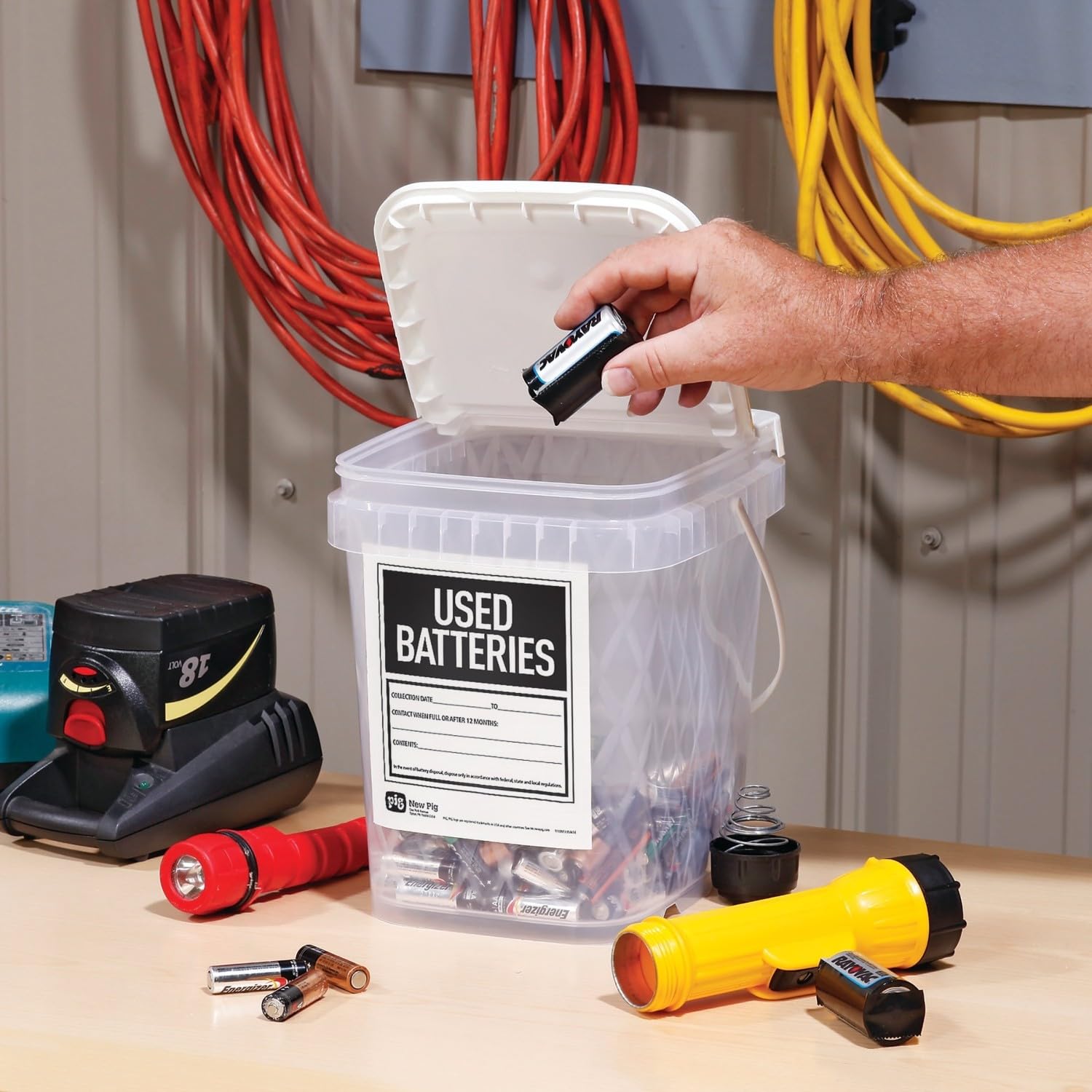 Mua New Pig Battery Disposal Container | Used Dry-Cell Battery Storage ...