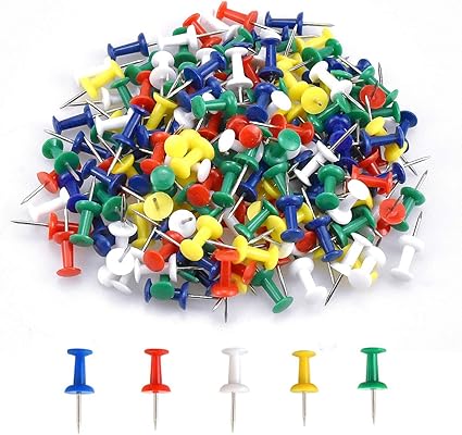 200 Pièces Multicolores Décoratives Punaises, Punaises à tête en ...