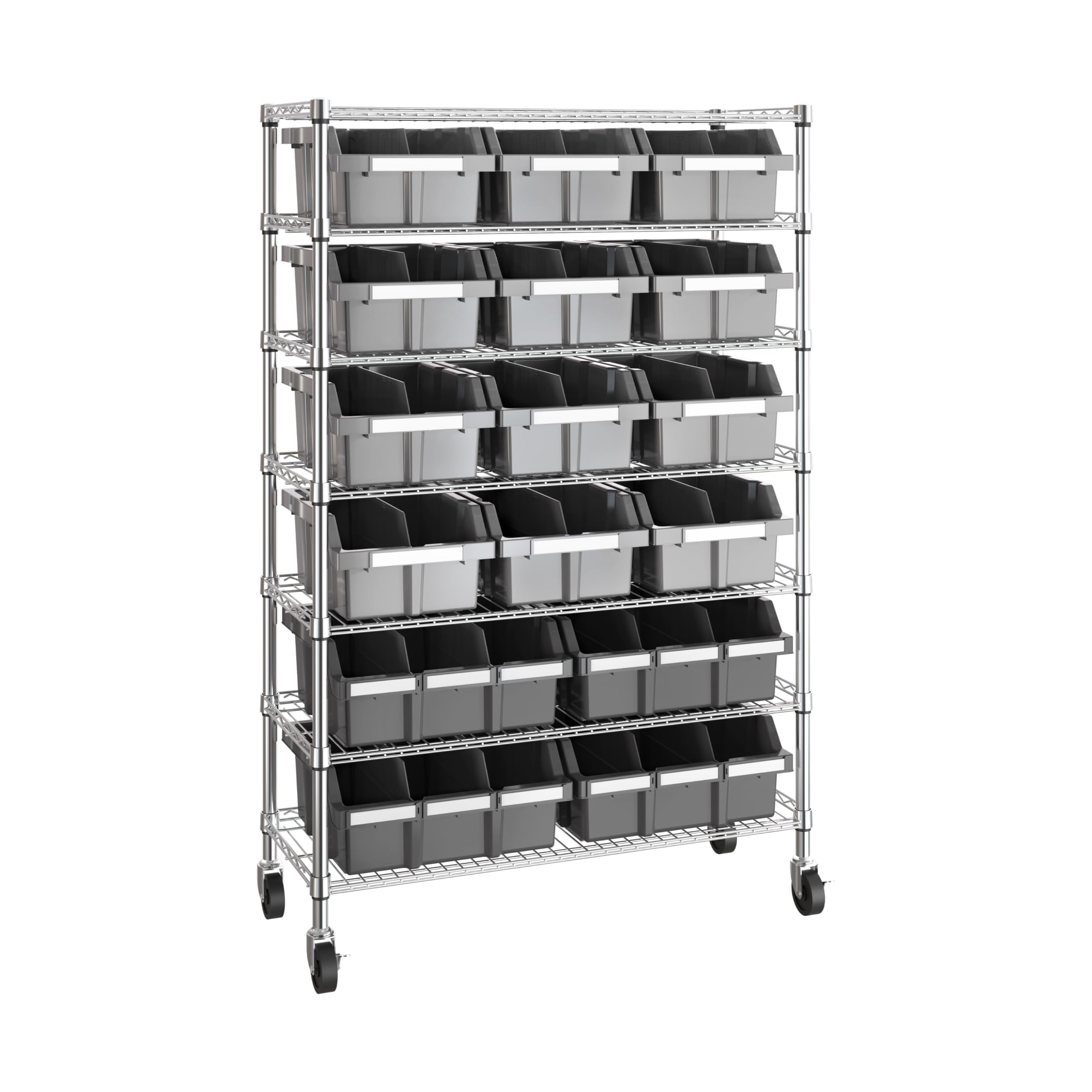 Seville Classics Heavy Duty NSF Bin Rack Solid Steel Wire Shelving ...