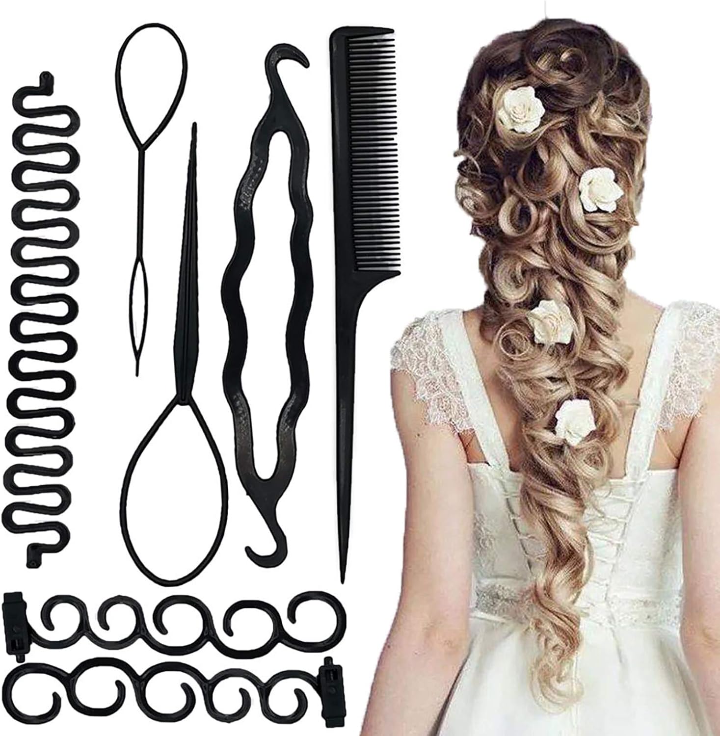 huichang Outil de Coiffure 7pc Accessoires de Coiffure Kit de Coiffure ...