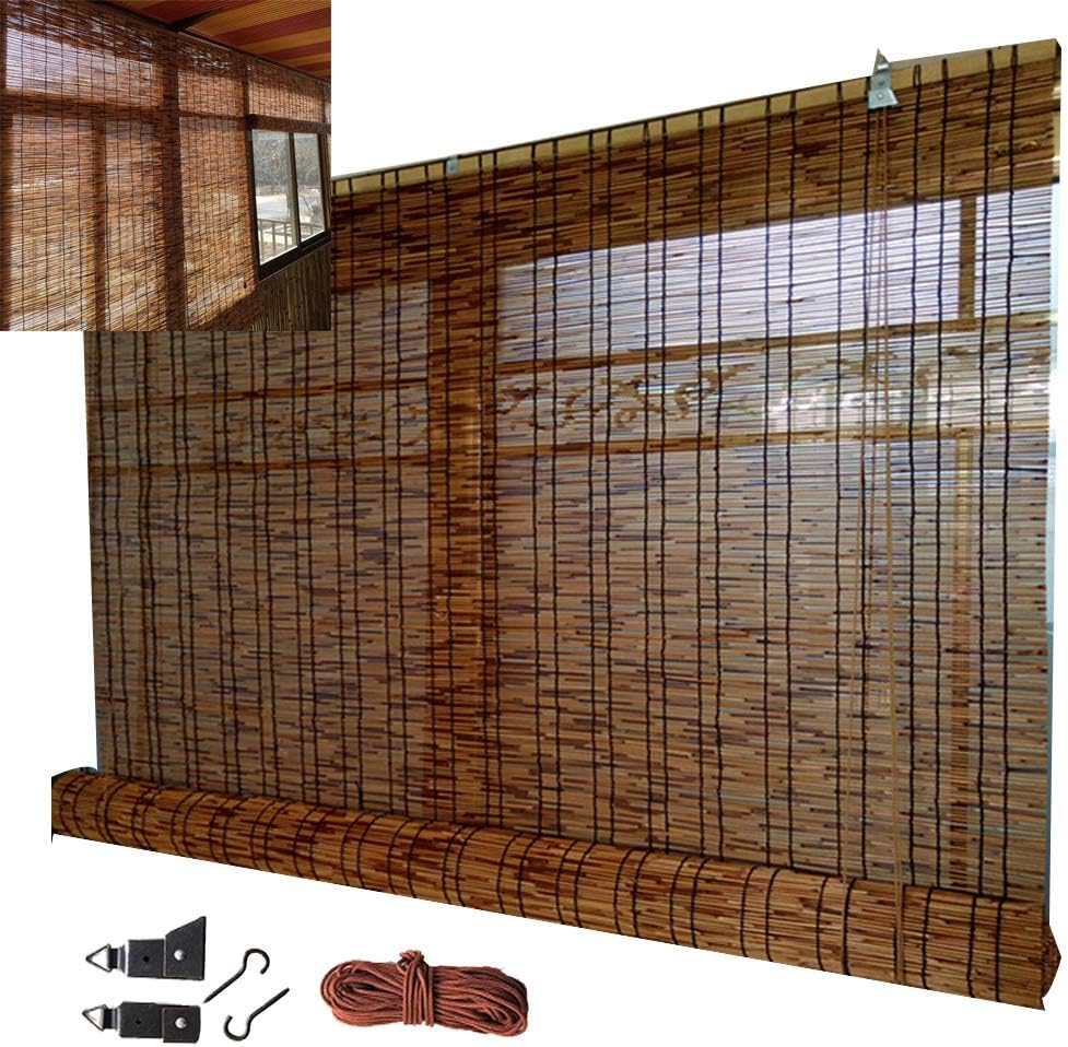 Natural Reed Curtain,Roman Blinds Louver Window,Home Sun Shade Retro ...