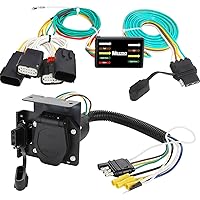 Amazon.com: MECMO Multi-Tow 4 Way Flat to 7 Way Blade and 4 Flat Trailer Adapter with Custom 4 ...