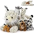 Amazon.com: Muiteiur 5 Piece Lynx Stuffed Animals, Soft Bobcat Stuffed ...