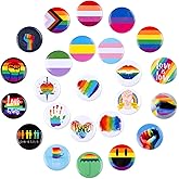Amazon.com: Highergo 48 Pcs Pride Pins Rainbow Flag Lapel Pins LGBTQ ...