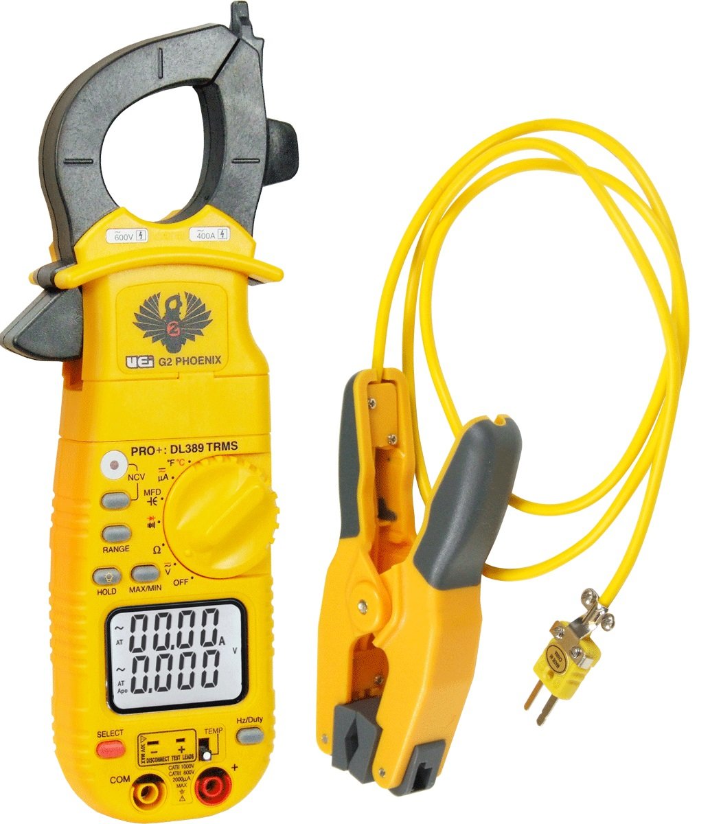 UEi Test Instruments DL389COMBO Phoenix Pro Plus Clamp Meter And Pipe ...