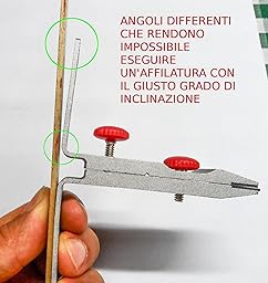 Lansky - Set affilacoltelli Deluxe con 5 coti, morsetto, guide, olio ...