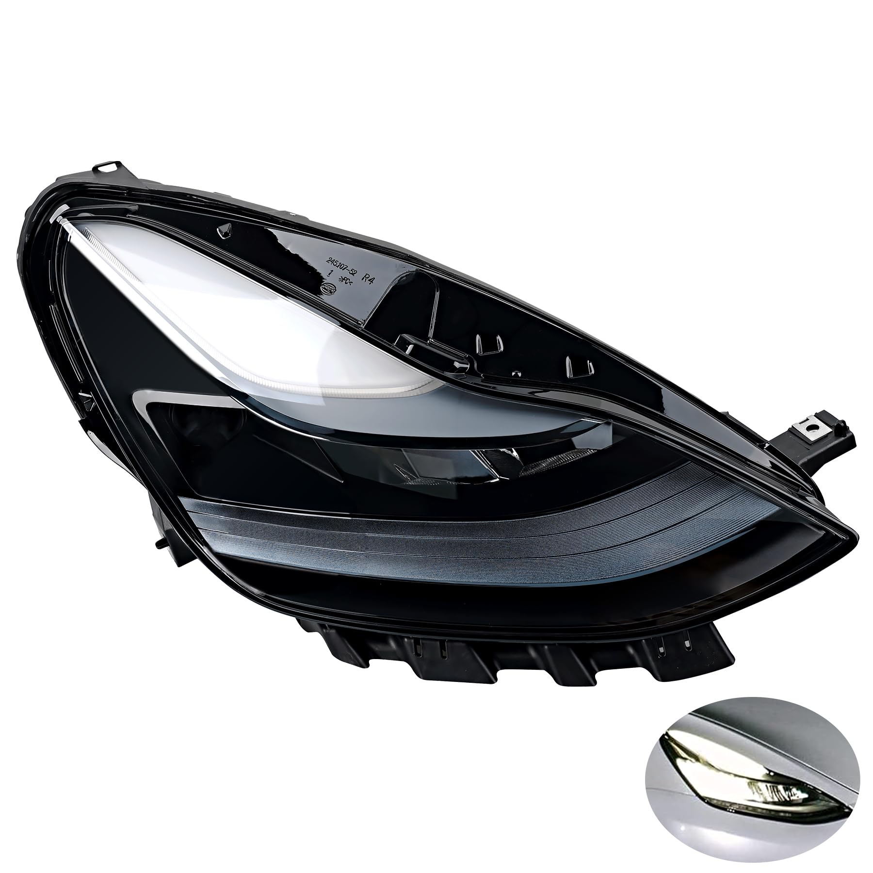 Full LED Headlights Assembly, Compatible with 2021-2023 Tesla 3 Tesla Y ...