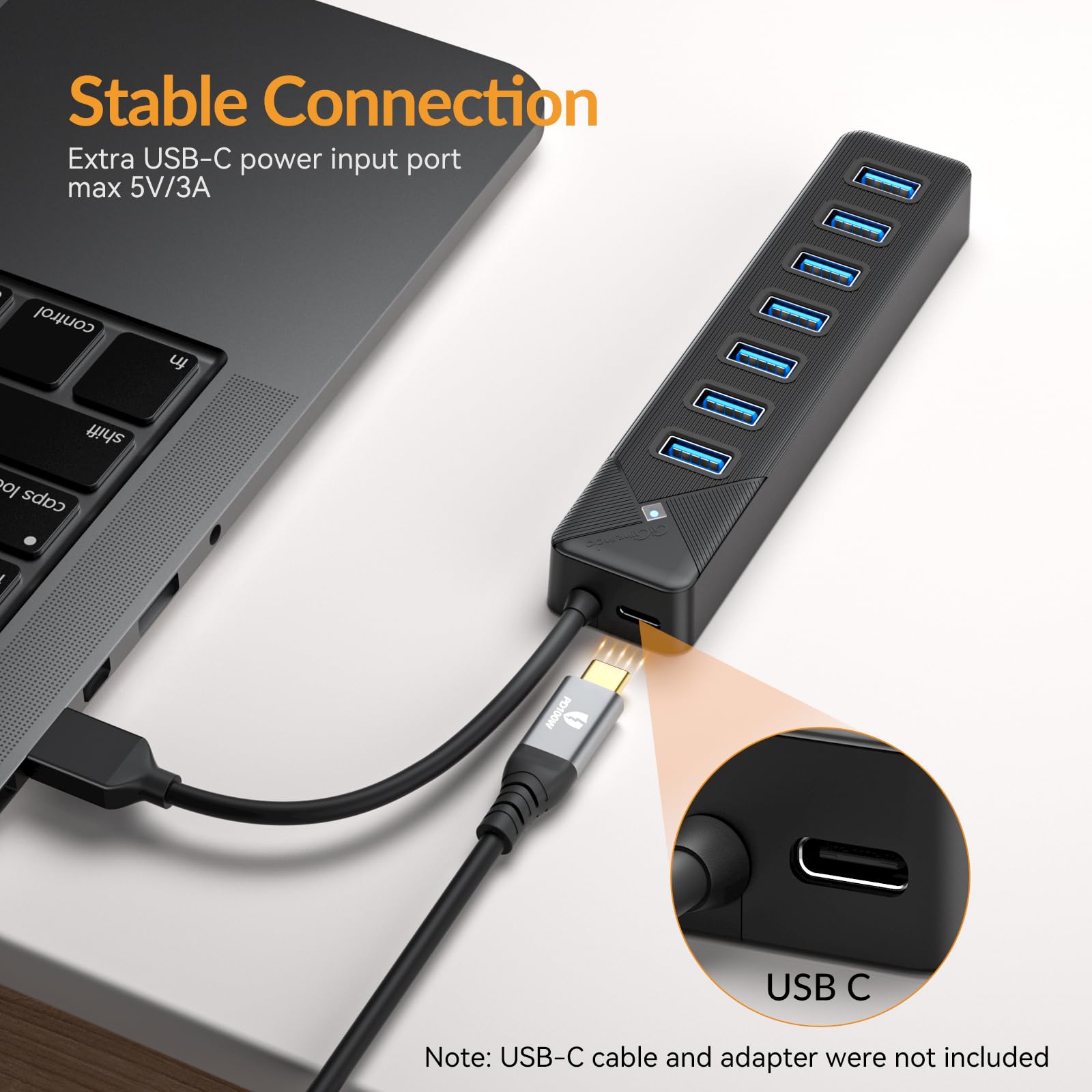 Mua GiGimundo USB Hub for Laptop PC 7-Port, Multiple USB 3.0 Hub with ...