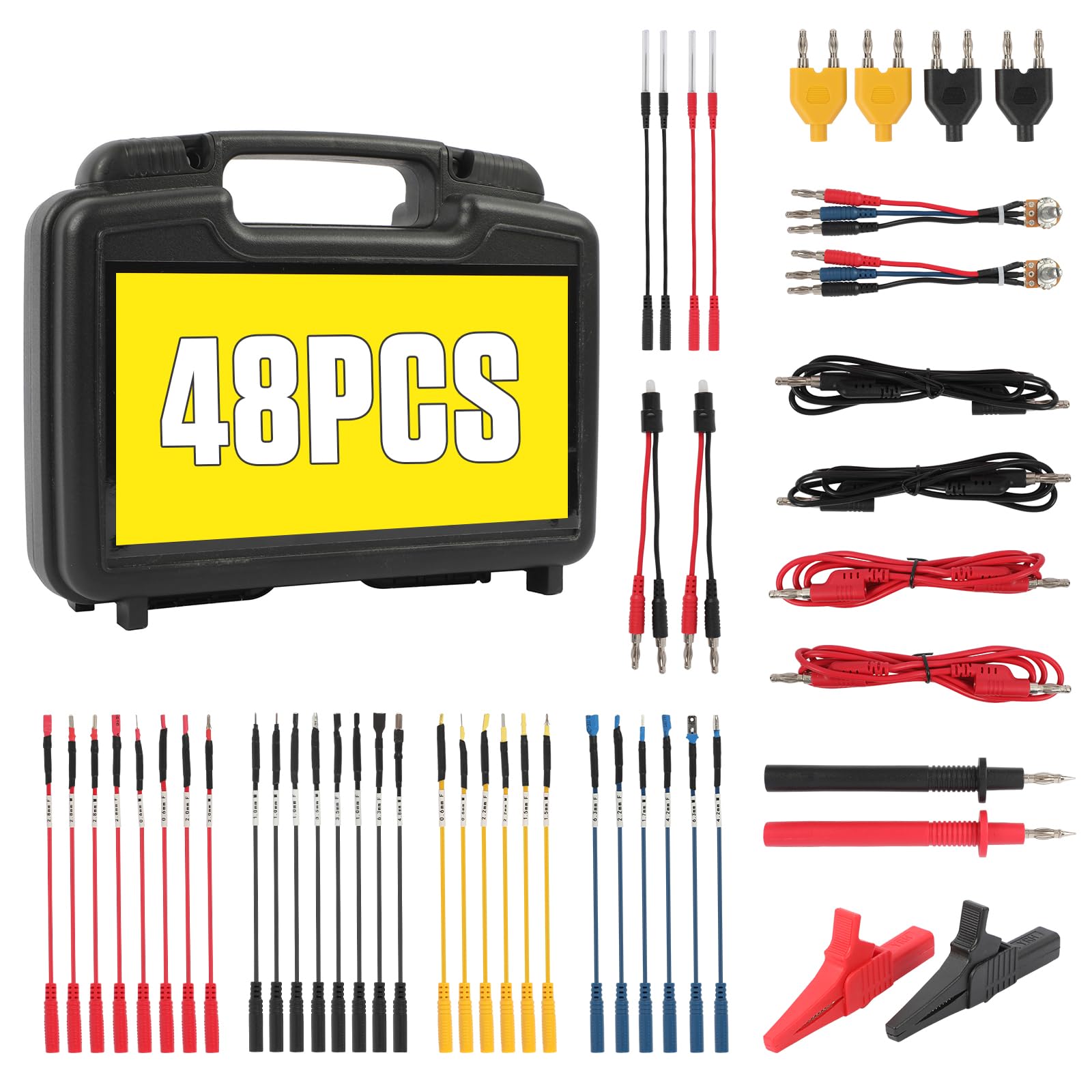 Multimeter Leads Kit 48PCS Test Leads with Alligator Clips, Car ...