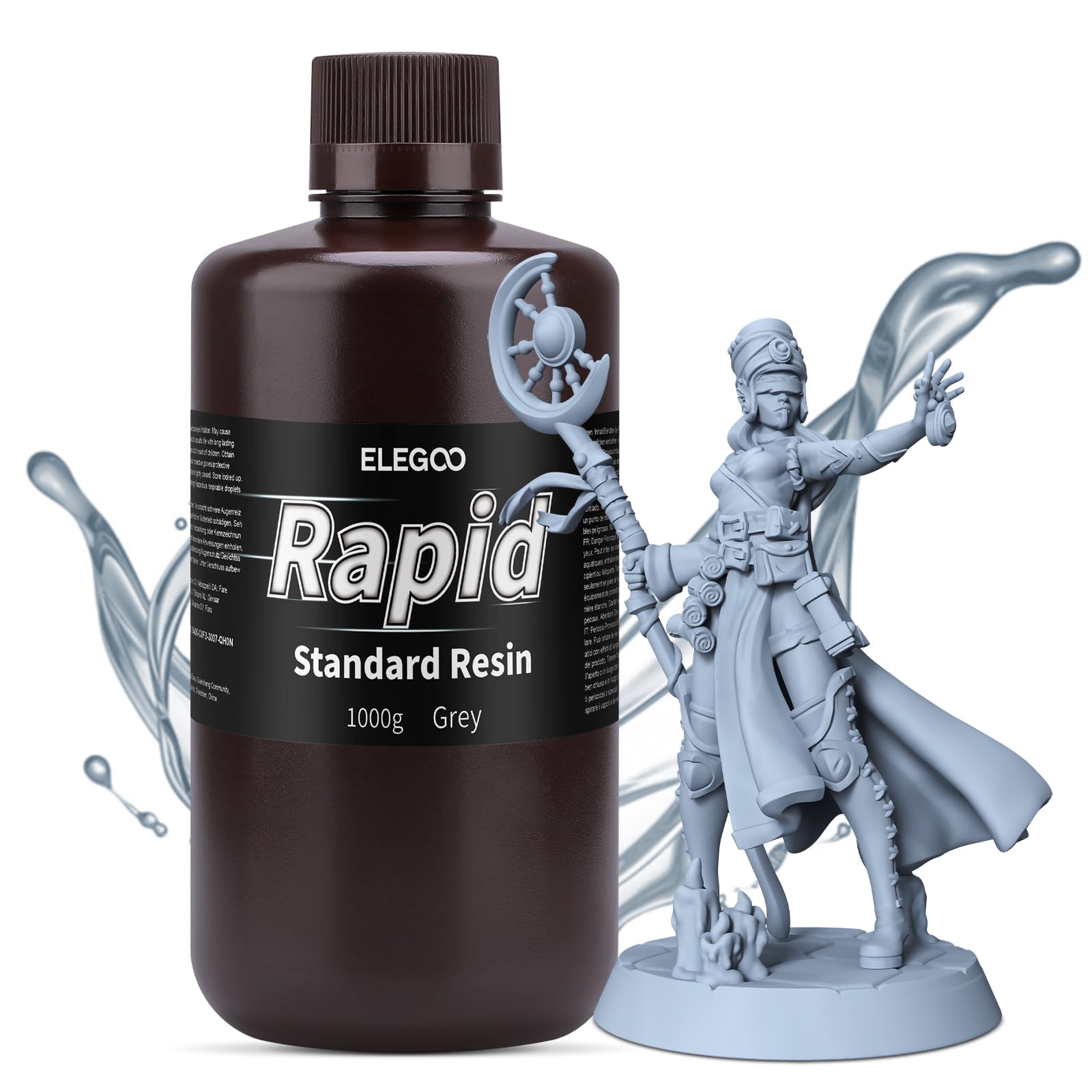 ELEGOO Rapid Standard Resin 3D Printer Resin 405nm Fast Curing High ...