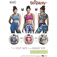 Simplicity Pattern 8560 Misses' Knit Sports Bras Sewing Pattern, Sizes ...