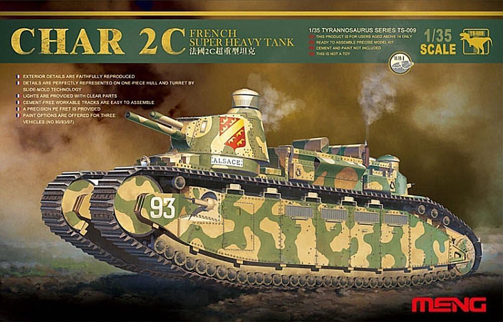 MENG "Model 1:35 French Super Heavy Tank Char 2C Kit (Multi-Colour ...