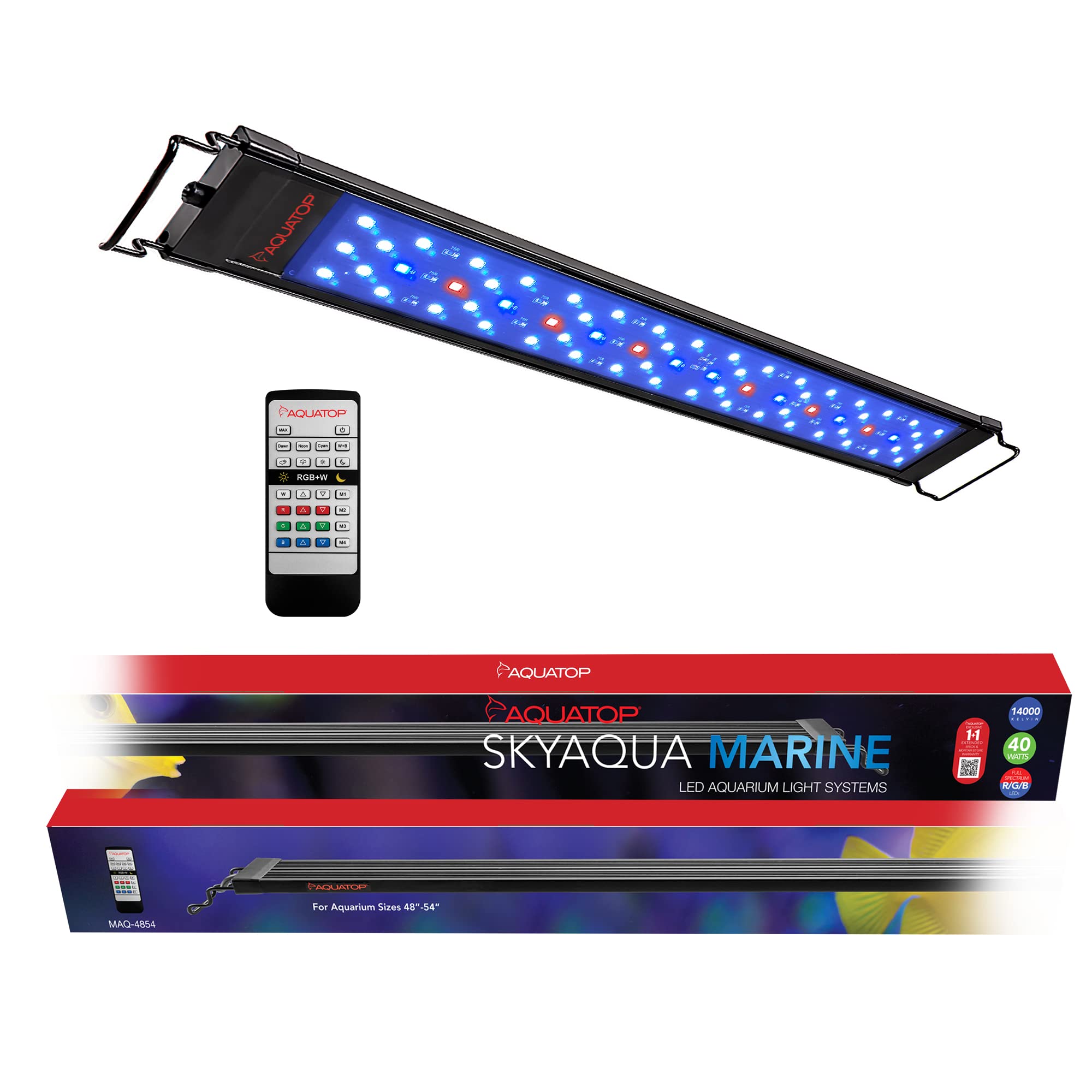 Aquatop SkyAqua Marine LED Saltwater Aquarium Light, 14000K Spectrum ...