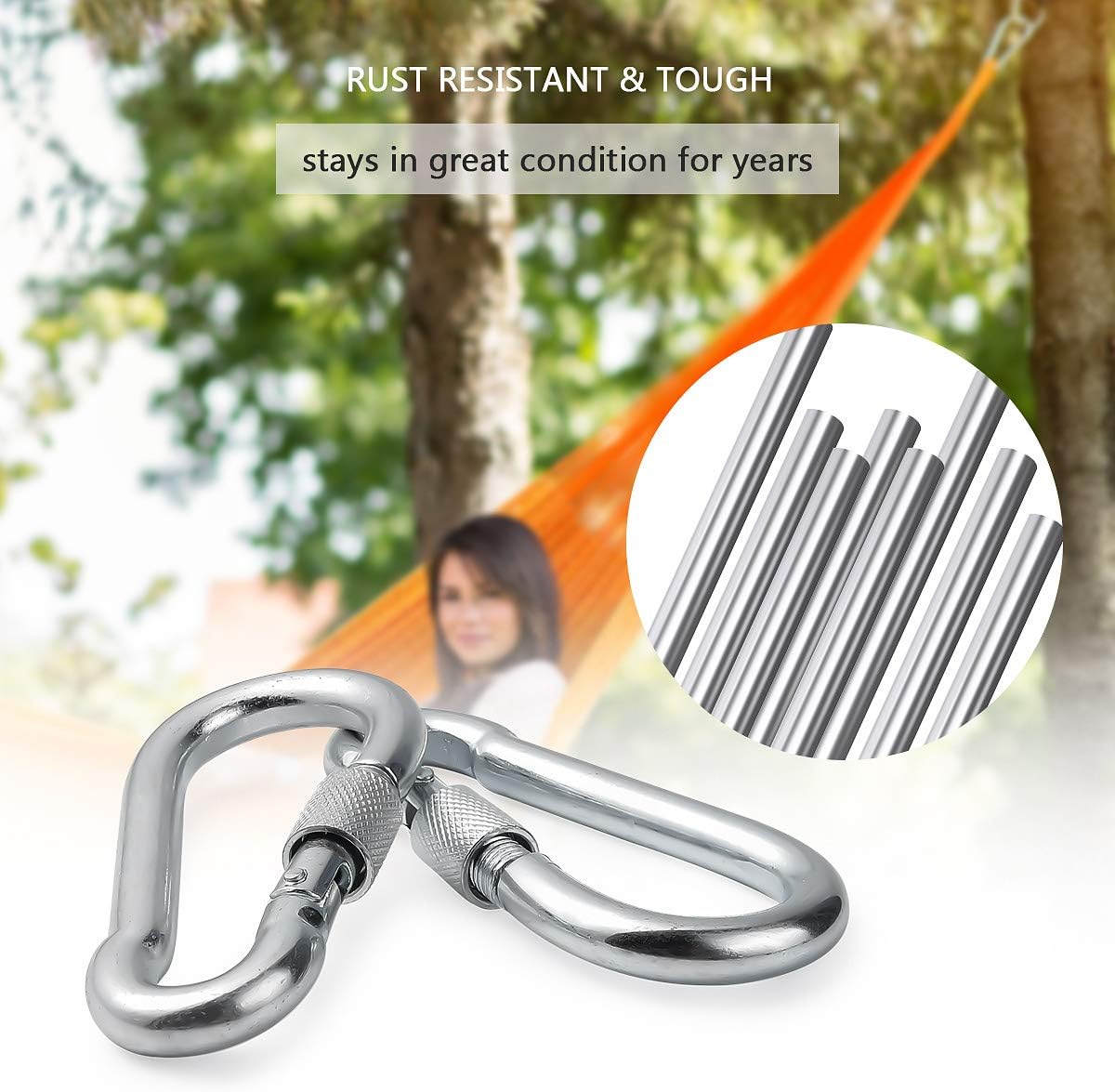 NOBRANDED Tree Swing Hanging Kit Holds 2200 LBS 5ft Polyester Fiber ...