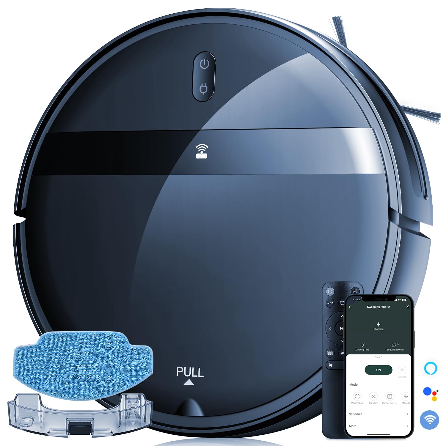 Kilgone Robot Vacuum and Mop Combo, App/Alexa Control, Smart Robot ...