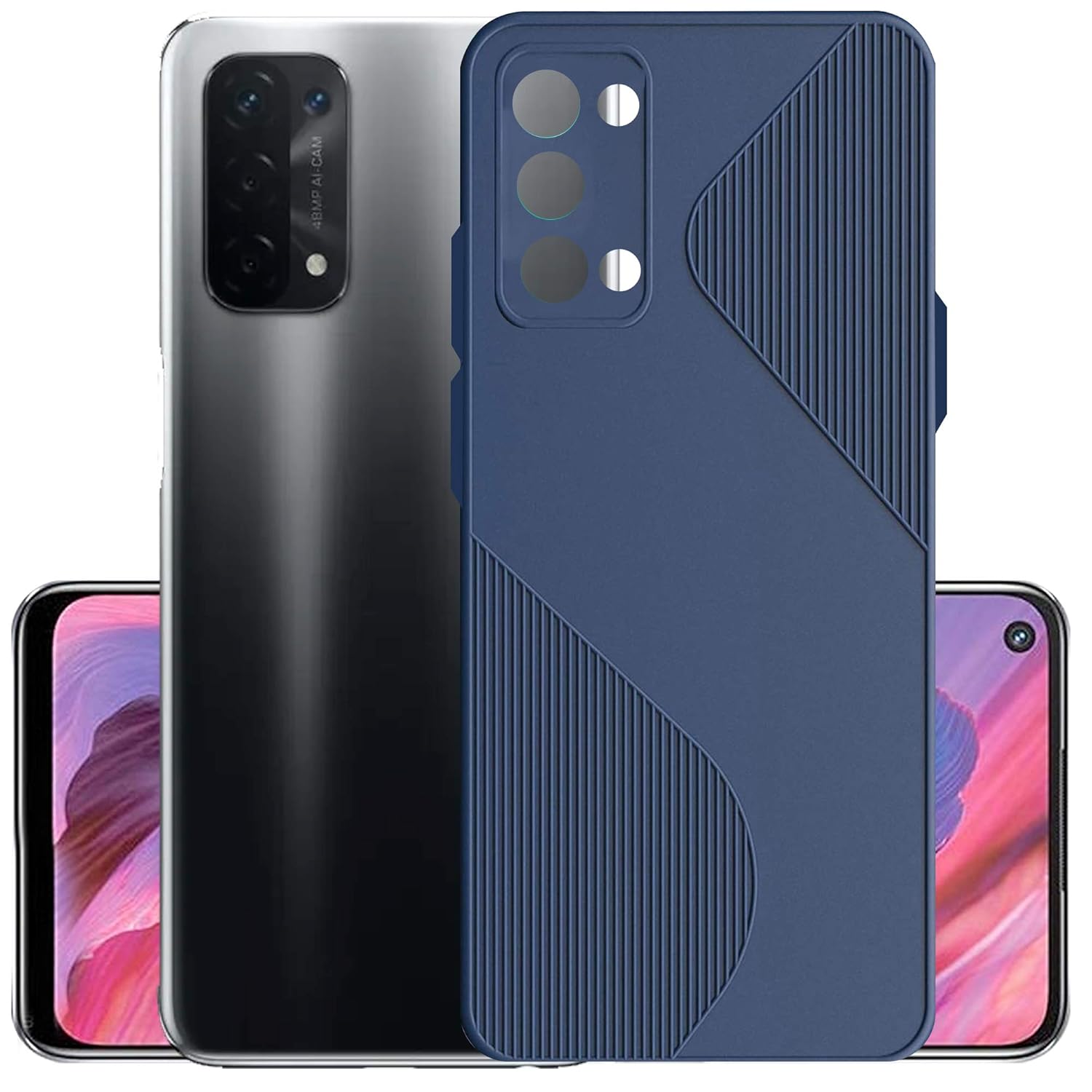 HUPSHY Oppo A74 5G Armour Back Cover Case | Camera Bump Protection ...