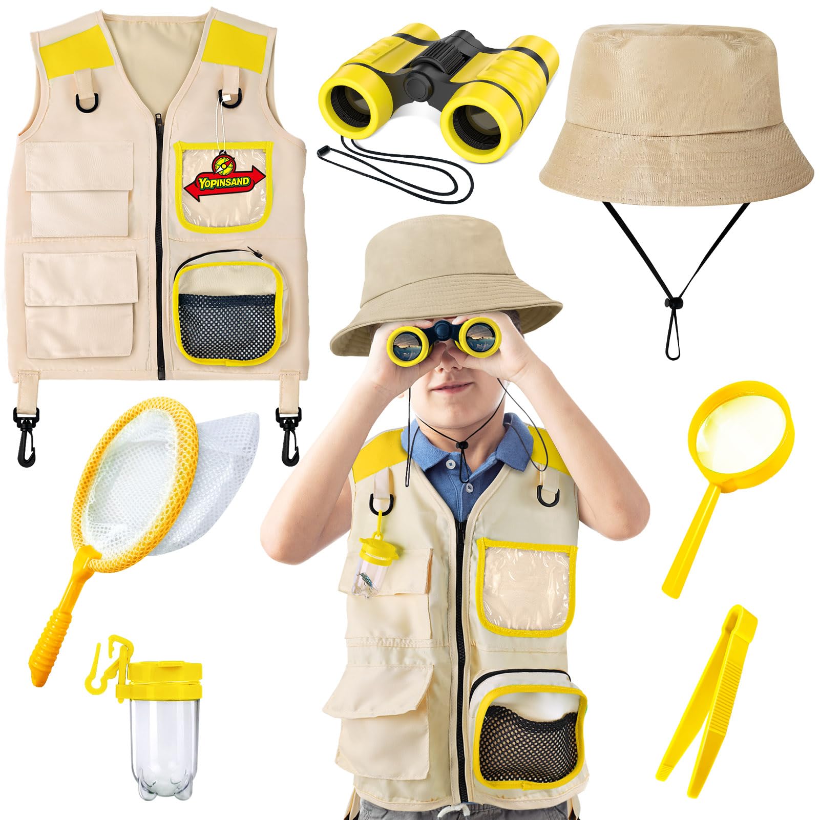 YOPINSAND Kids Explorer Kit & Bug Catcher Kit, Kids Camping Gear for ...