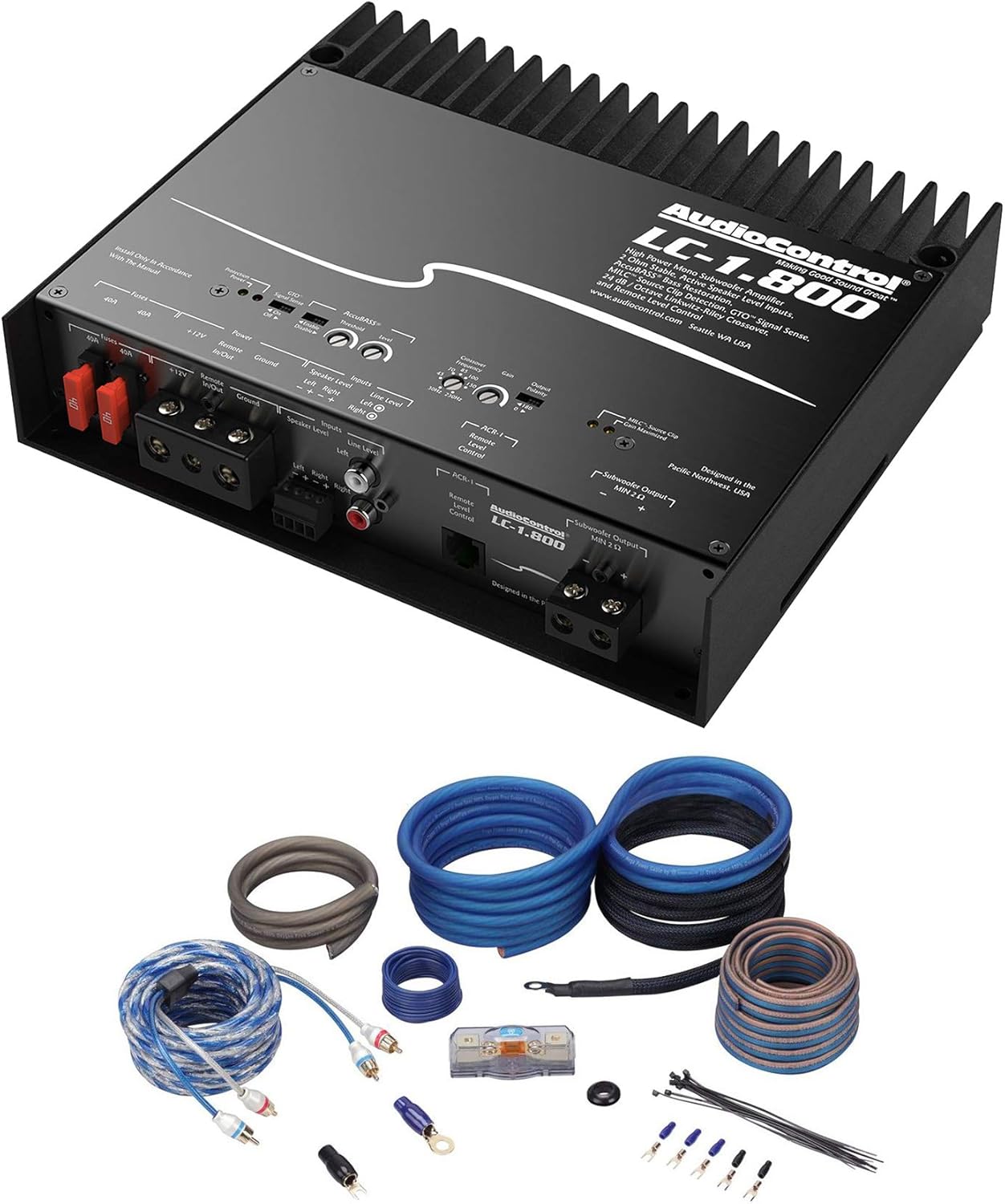 Amazon.com: AudioControl LC-1.800 800 Watt RMS Mono Amplifier Amp Bass ...