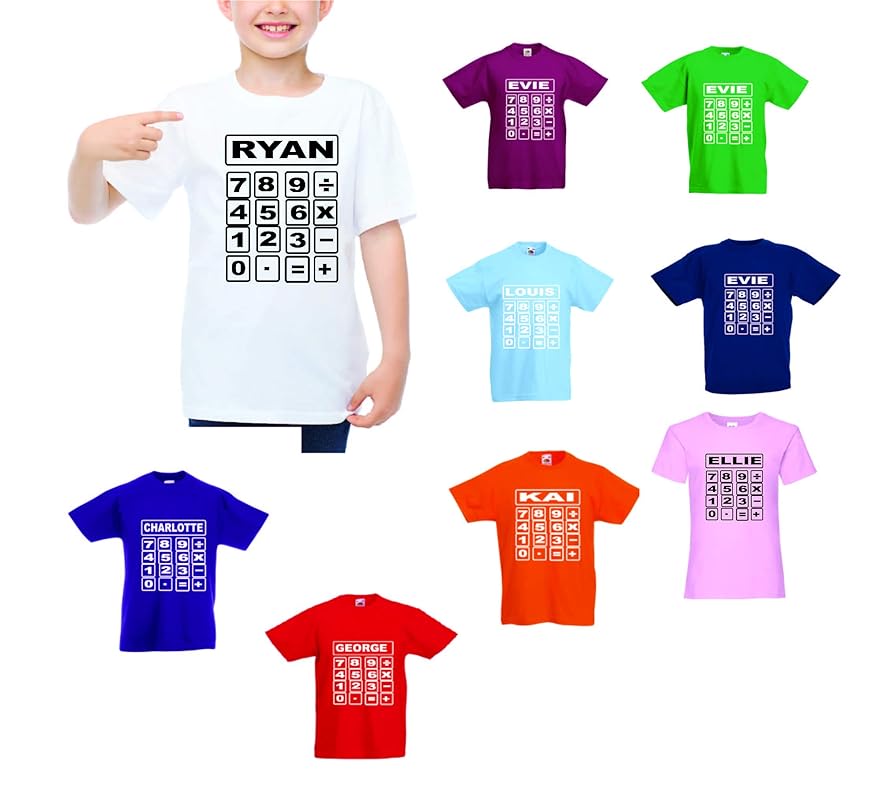 Girls Boys NSPCC Number Day National Maths Day Dress Up School T-Shirts ...