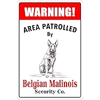 Amazon.com : Lilyanaen New Tin Sign Warning Area Patrolled by Belgian ...
