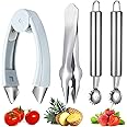 Amazon.com: 4 Pieces Strawberry Huller Tomato Corer Top Stem Remover Corer Tool for Strawberry ...