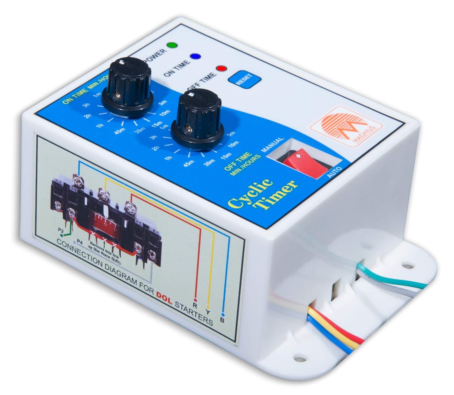 Buy Magnus Plastic 3 Phase Analogue Cyclic Plastic Timer with In-built ...