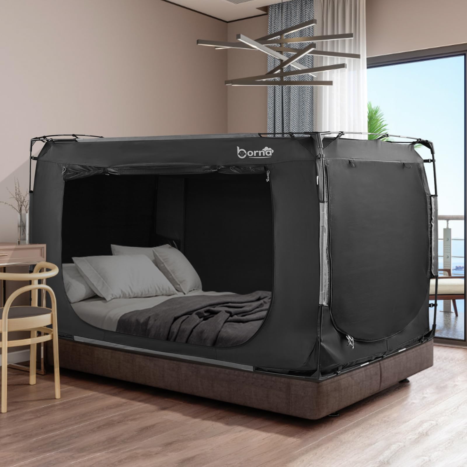 BORNA Bed Tent Bed Canopy Queen Size for Adult and Kids,Portable ...