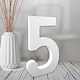 Amazon.com: AOCEAN 10 Inch White Wood Numbers Unfinished Wood Number ...