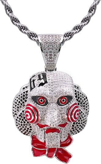 TSANLY 6ix9ine Chain Necklace Saw Inspired White Gold Plated with ...