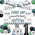 Amazon.com: kreat4joy First Lap Around The Track Birthday Decorations ...