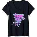 Amazon.com: Retro Miami Beach Shirt Vintage 80s Beach Souvenir T-Shirt ...
