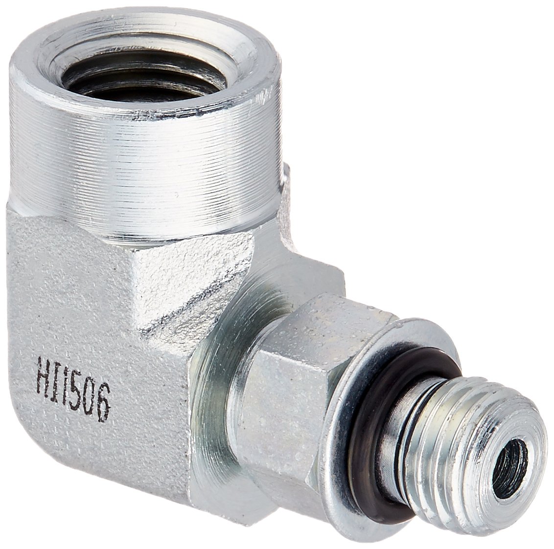 3/4-16 SAE ORB x 3/8-18 NPTF Thread 1/2 Male Adjustable O-Ring Boss x 1 ...