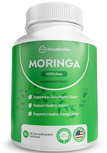 Rosabella Moringa Capsules - Pure Moringa Powder, Energy, Skin, Immune ...